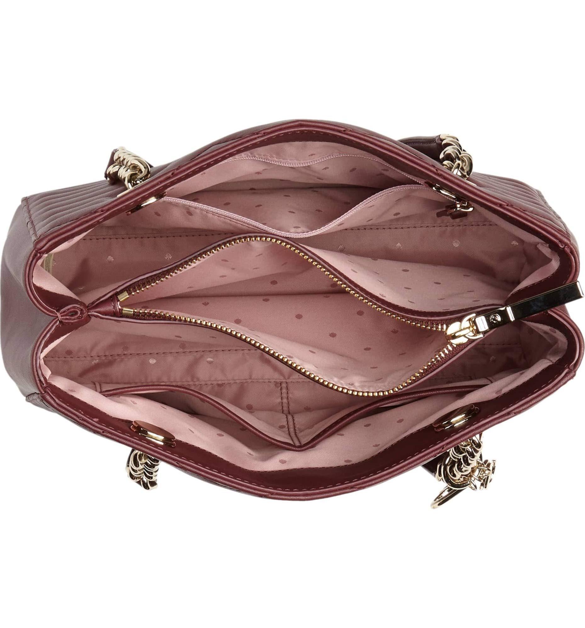 Kate Spade New York Reese Park Small Courtnee Smooth Leather Bag, Cherrywood…