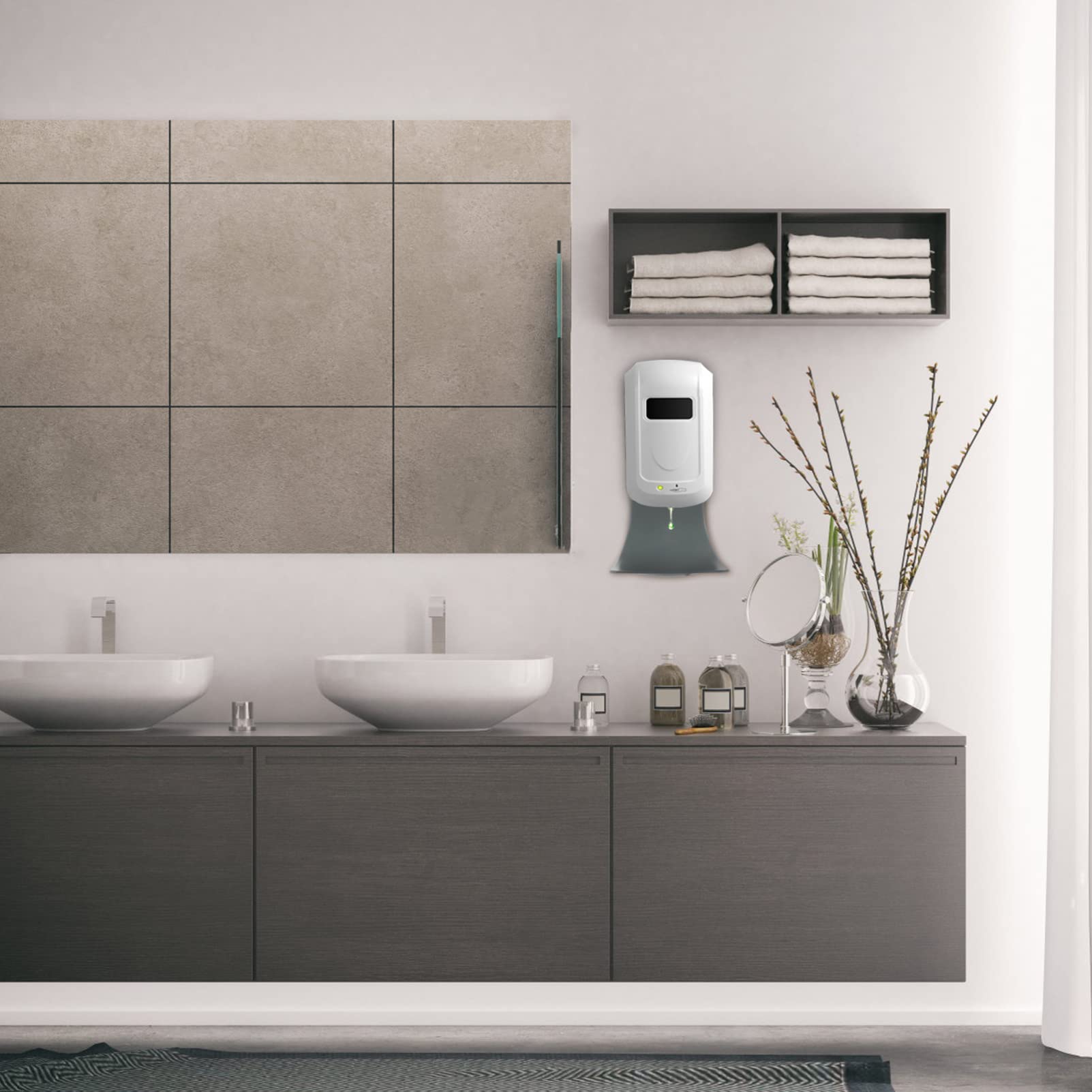 BESTonZON Drip Tray for Wall Mounted Soap Dispenser, Dripping and Spraying, Dispenser Stand,Soap Dispenser Bracket, Soap Dispenser Water Tray,Soap Dispenser Drip Tray (Grey)