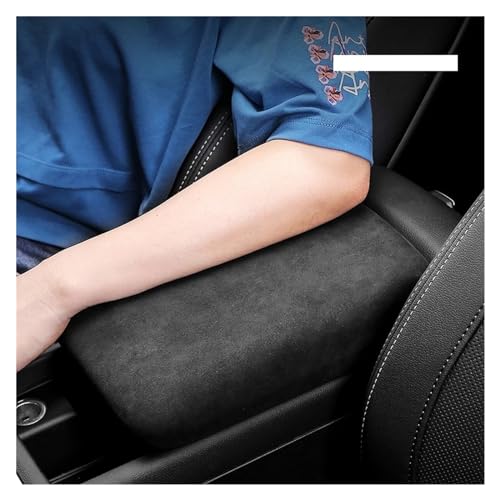 BACION Compatible for Audi A4 A5 S4 S5 2017 2018 2019 2020 2021 2022 Alcantara Car Trim Interior Armrest Box Shell Sheath Cover (Color : Red S-line)