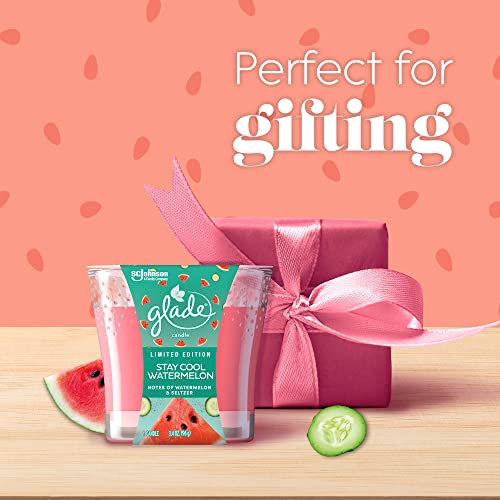 Glade Candle Jar, Air Freshener, Stay Cool Watermelon, 3.4 oz