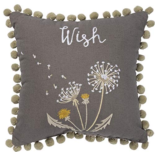 Primitives by Kathy Home Décor Pillow, 1 Count (Pack of 1), Gray
