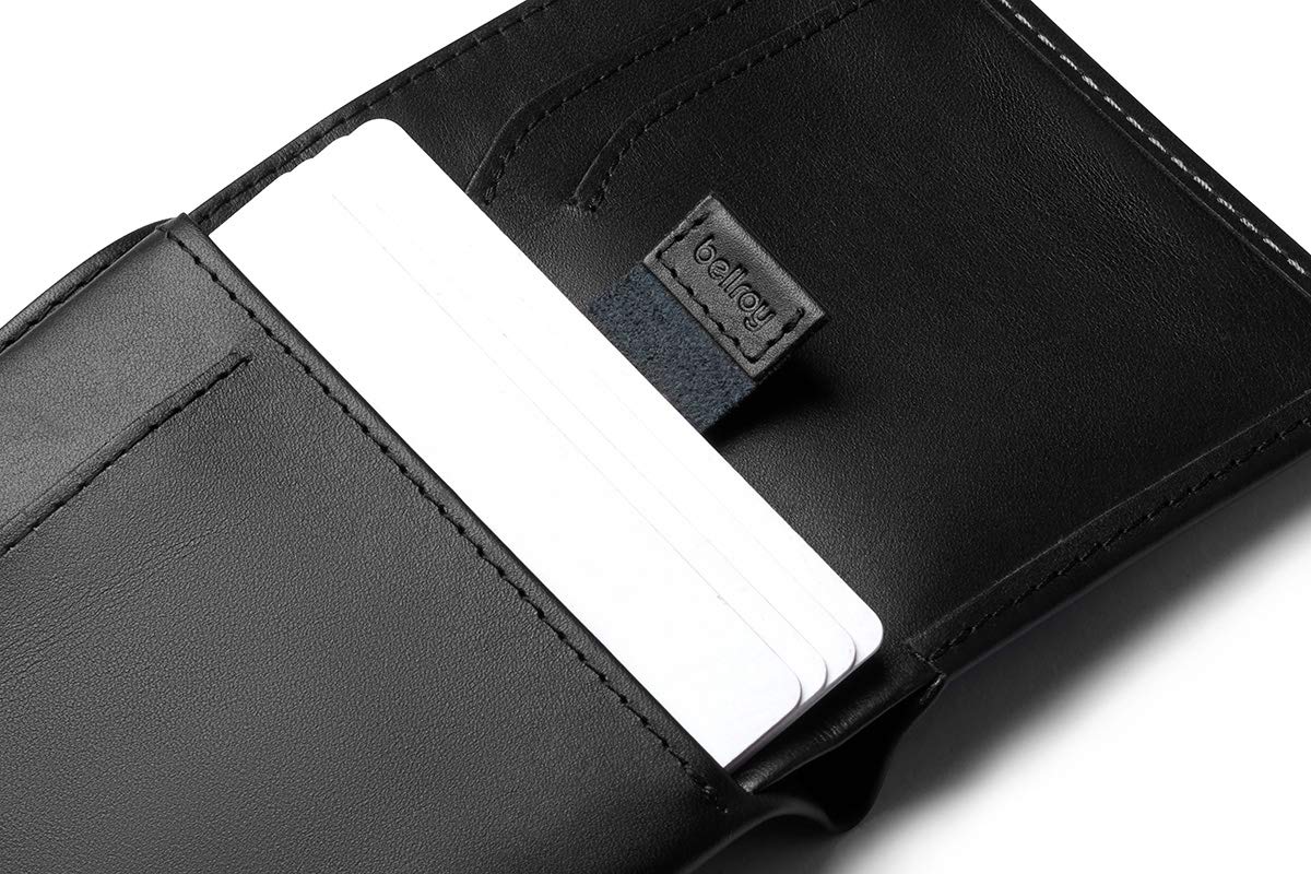 Bellroy Note Sleeve, Slim Leather Wallet, RFID Editions Available (Max. 11 Cards and Cash) - Charcoal