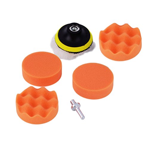WINOMO High Gross 3 inch Buffing Pad Kit for Car Sanding Polishing Buffer with Drill Adapter