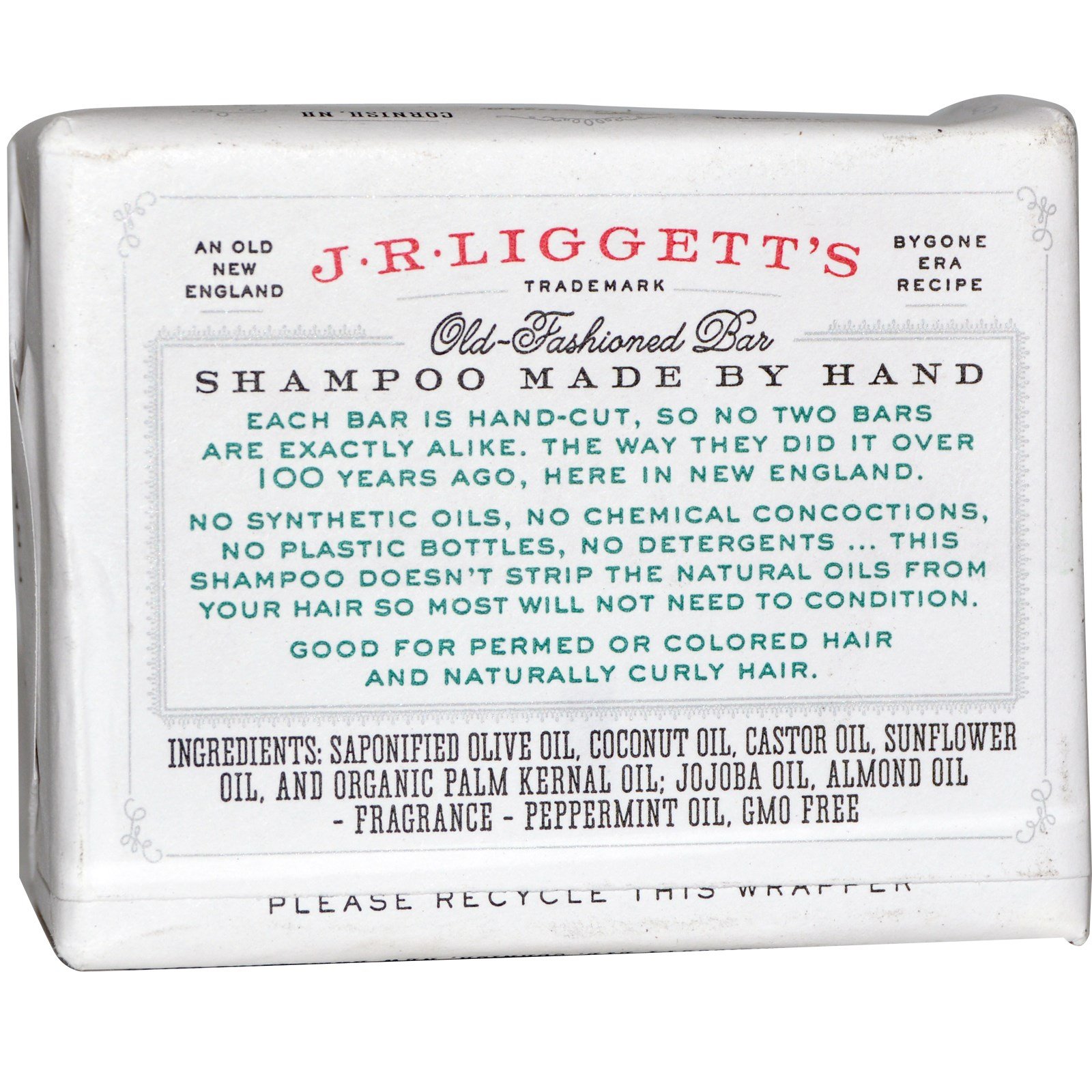J.R. Liggett's Jojoba and Peppermint Shampoo Bar 3.5 Ounces (Pack of 6)