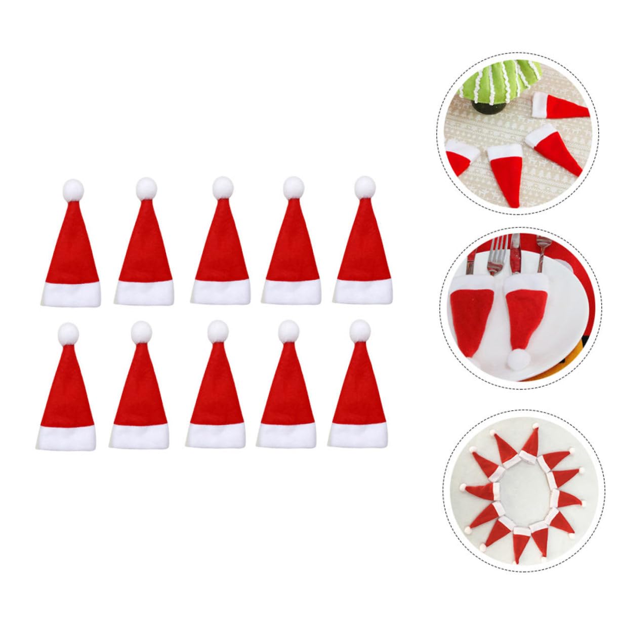 BESTOYARD 12pcs Christmas wine bottle cap Mini Xmas Knives And Forks Bags Candy Wine Bottle Holders christmas tableware cover christmas candy tableware bags 15c dining table fork spoon cloth
