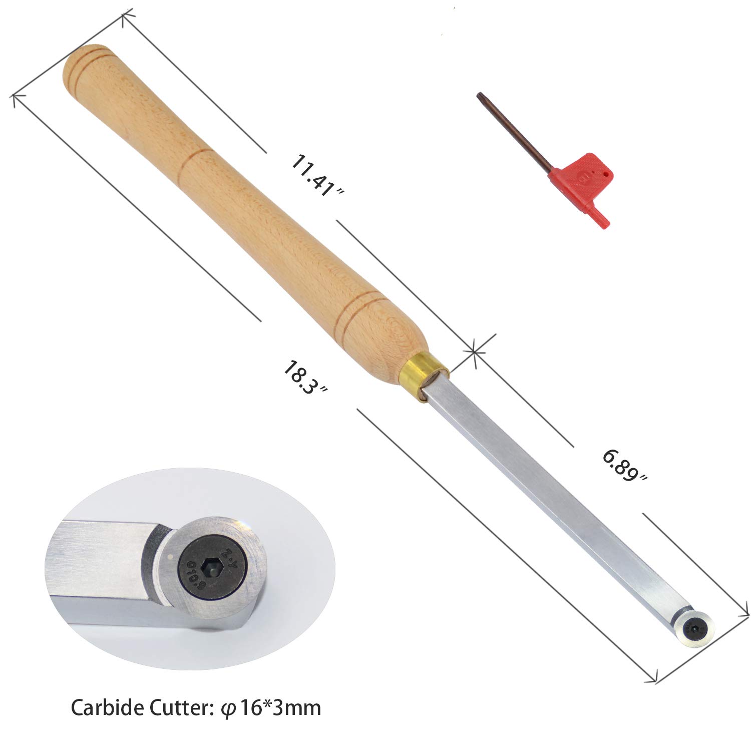 Ci0 16mm Round Carbide Inserts Cutters Knifes Indexable Replacement with Screws Fits For Full And Pro SizeĀ Popular DIY Wood Turning Finisher Hollower Tools Woodworking Lathe 10pcs