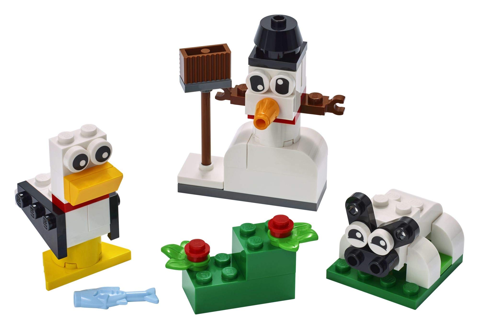 LEGO Classic Creative White Bricks 11012 Building Kit; Toy Building Set for Creative Play with 3 Build Ideas, Including a Snowman, Sheep and Seagull; Great for Kids Aged 4 and Up, New 2021 (60 Pieces)