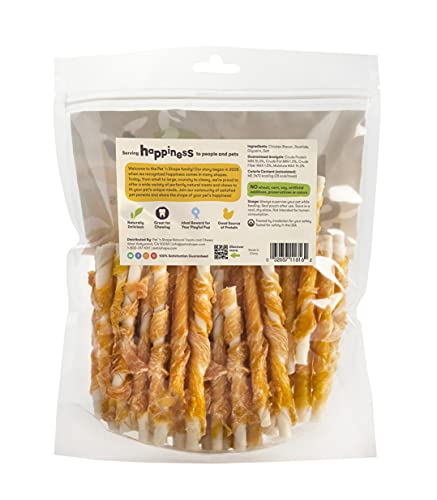 Pet 'n Shape Chik 'n Hide Twists β Chicken Wrapped Rawhide Natural Dog Treats, Small, 16 oz