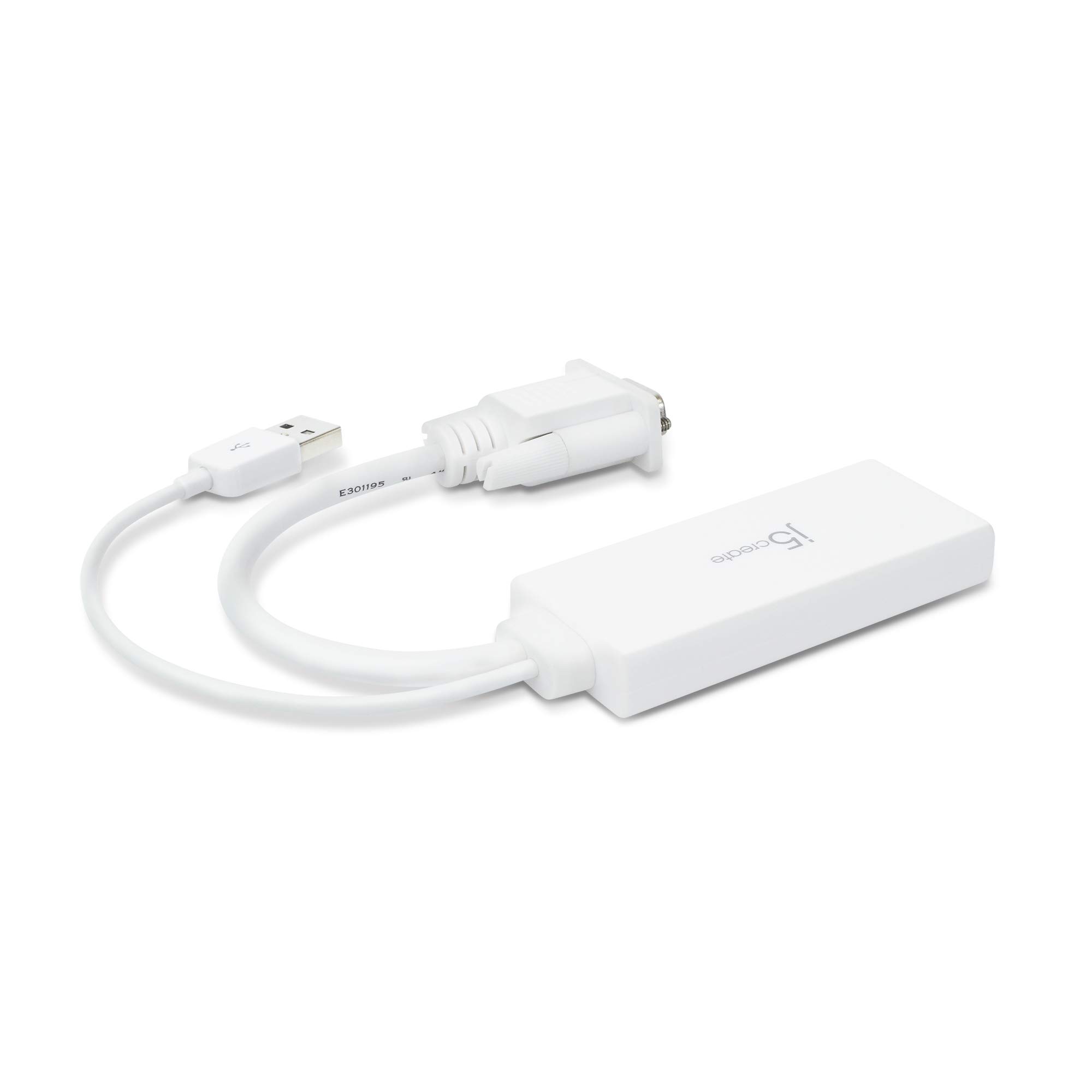 j5create HDMI to VGA Adapter- 4K 1080p @ 60 Hz | 1.62 Gbps and 2.7 Gbps | Compatible with Apple iMac or MacBook, PC, HDTV, Projectors and More