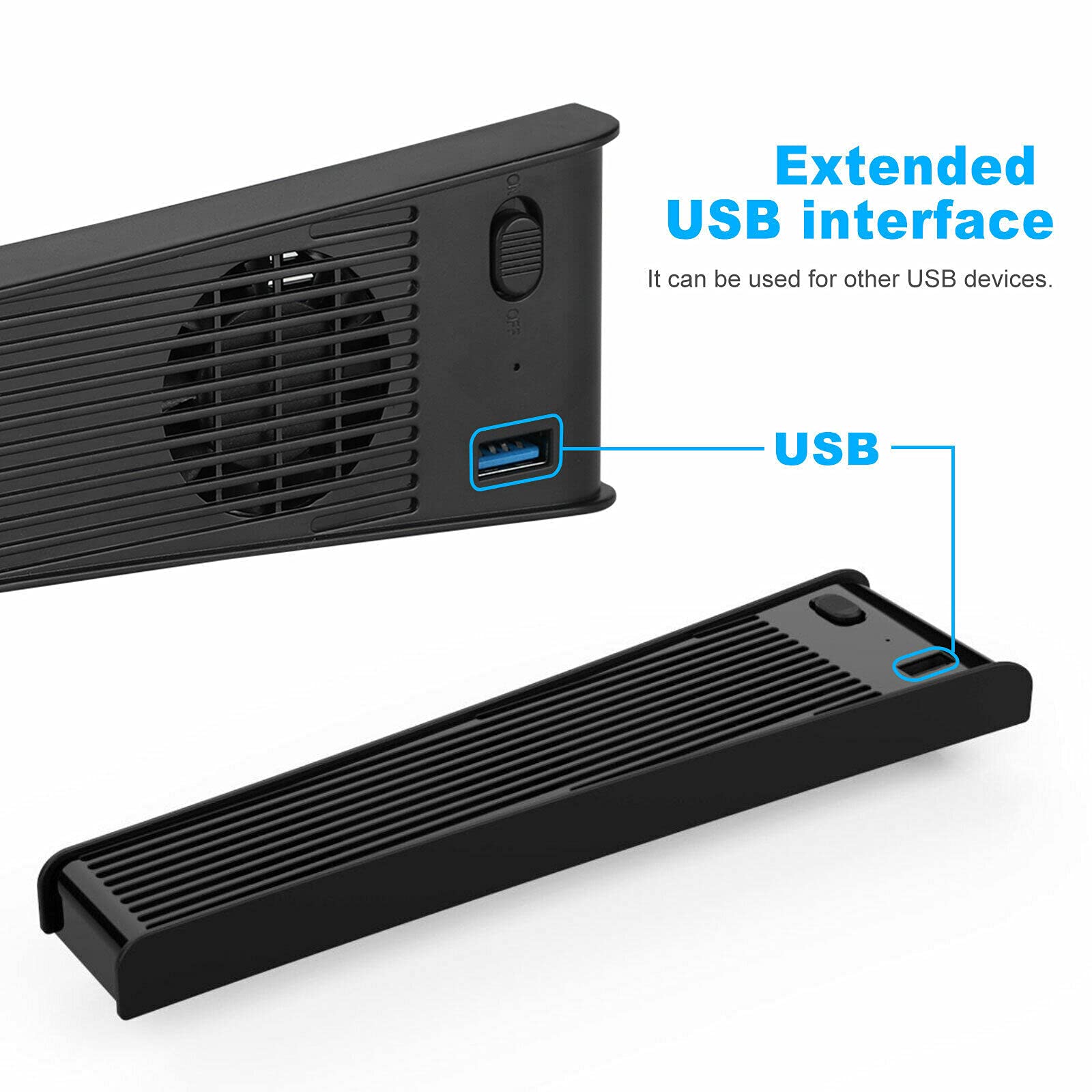 Bestyu Cooling Fan Cooler Game External Accessories For PS5 PlayStation 5 Gaming Console Host (Black)