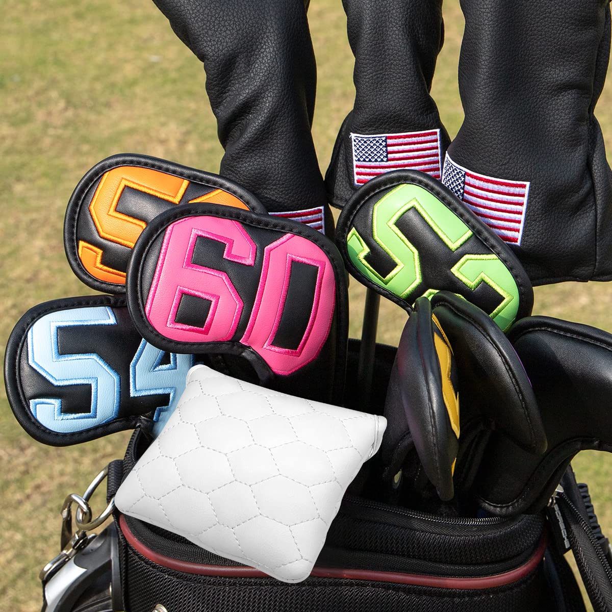 Barudan Golf Mallet Putter Cover Headcover, Stylish Golf Putter Head Cover for Men/Women Golfers