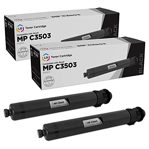LD Compatible Toner Cartridge Replacement for Ricoh MP C3503 841813 (Black, 2-Pack)