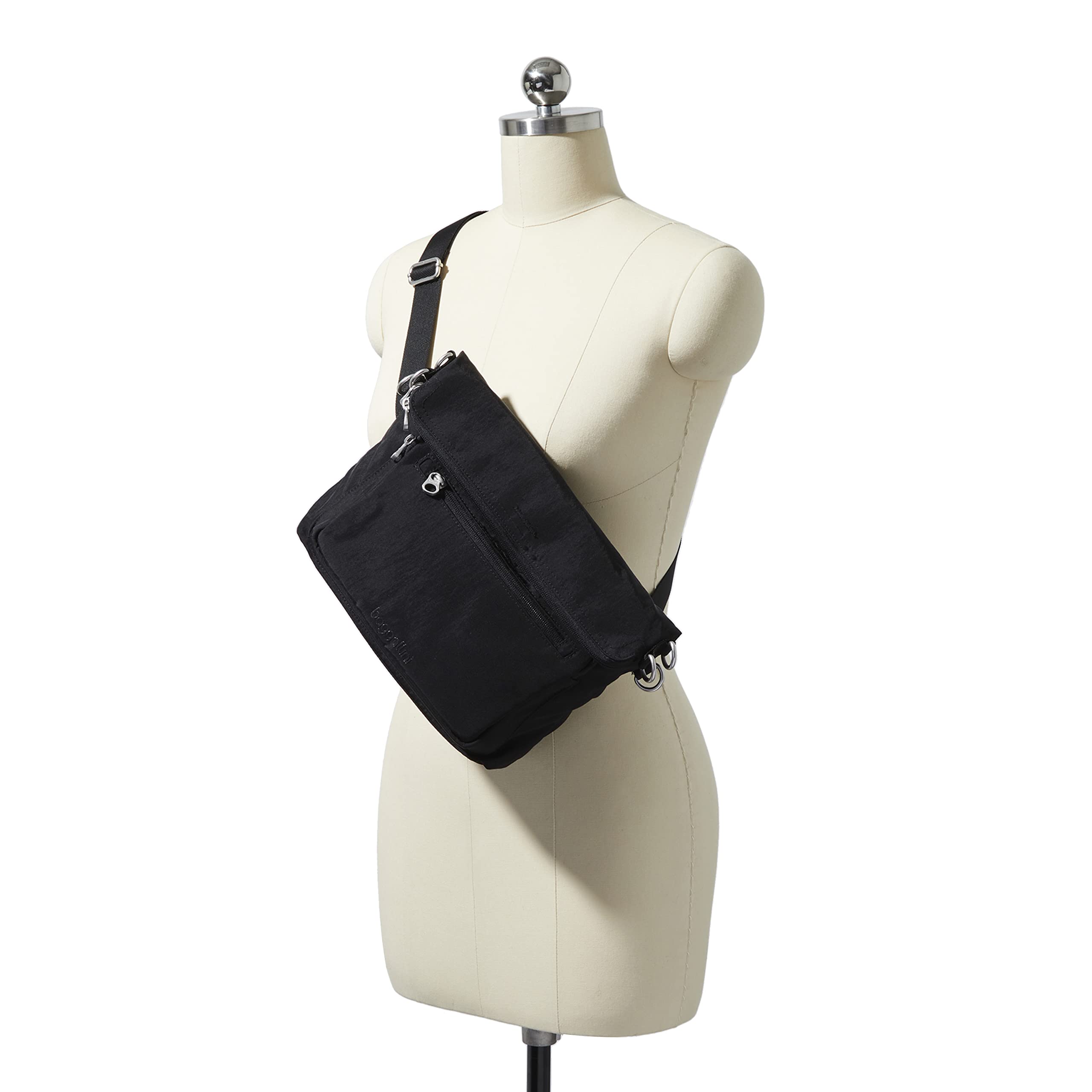 Baggallini Womens Urban Explorer Multi Crossbody, Black, One Size US