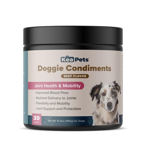 Kea Pets Doggie Condiments Joint & Mobility Support Natural Dog Supplement for Healthy Joints, Mobility, and Flexibility in Dogs