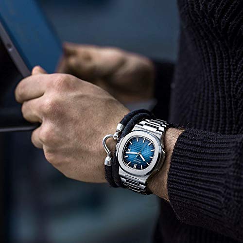 JOESD Men's Automatic, Auto Date Wrist Watches Waterproof Analog Watch with Stainless Steel Skeleton Luxury Classic Mechanical Watch 42mm