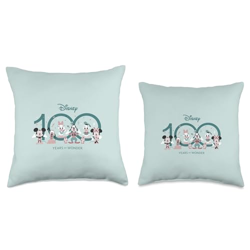Disney 100 Years of Wonder Mickey & Pals Muted Cute D100 Throw Pillow, 18x18, Multicolor