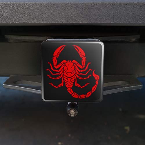 Red Tribal Scorpion Tow Trailer Hitch Cover Plug Insert 1 1/4 inch (1.25")