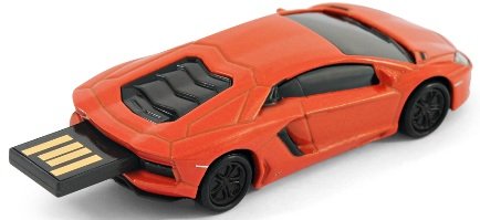 Pixiheart 16GB Sports Car Shape USB Flash Drive-- Orange