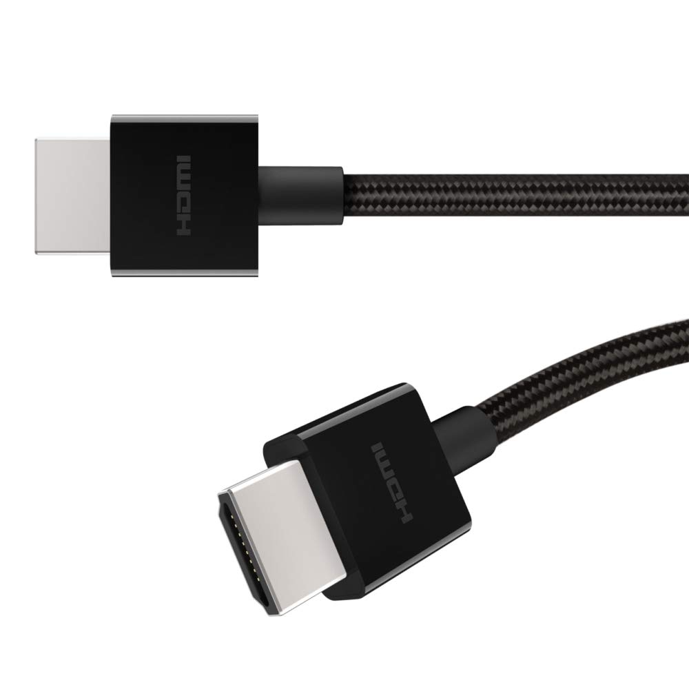 Belkin Ultra HD HDMI 2.1 Cable 3.3FT/1M - 4K Ultra High Speed HDMI Cable, 48Gbps HDMI 2.1 Braided Cord, Dolby Vision HDR & 8K@60Hz Capable, Compatible w/ Playstation, PS4, PS5, Xbox Series X & More