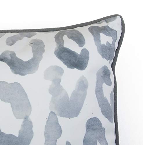 Thro by Marlo Lorenz Miron Cheetah Velvet Throw Pillow, 20" x 20", Gray