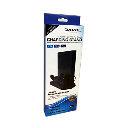 Dobe 3 in 1 Charging Cooling Stand for PlayStation PS4, PS4 Slim or PS4 Pro Console