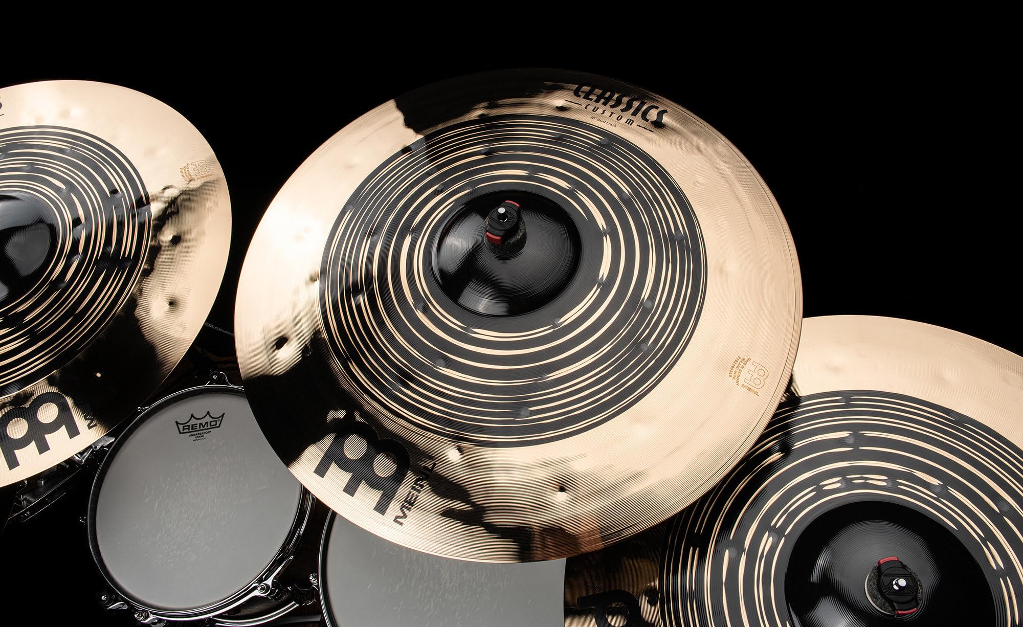 Meinl Cymbals Classics Custom Dual 20" Crash Cymbal for Drum Set, Dark/Brilliant — Made in Germany — B12 Bronze, 2-Year Warranty, (CC20DUC)