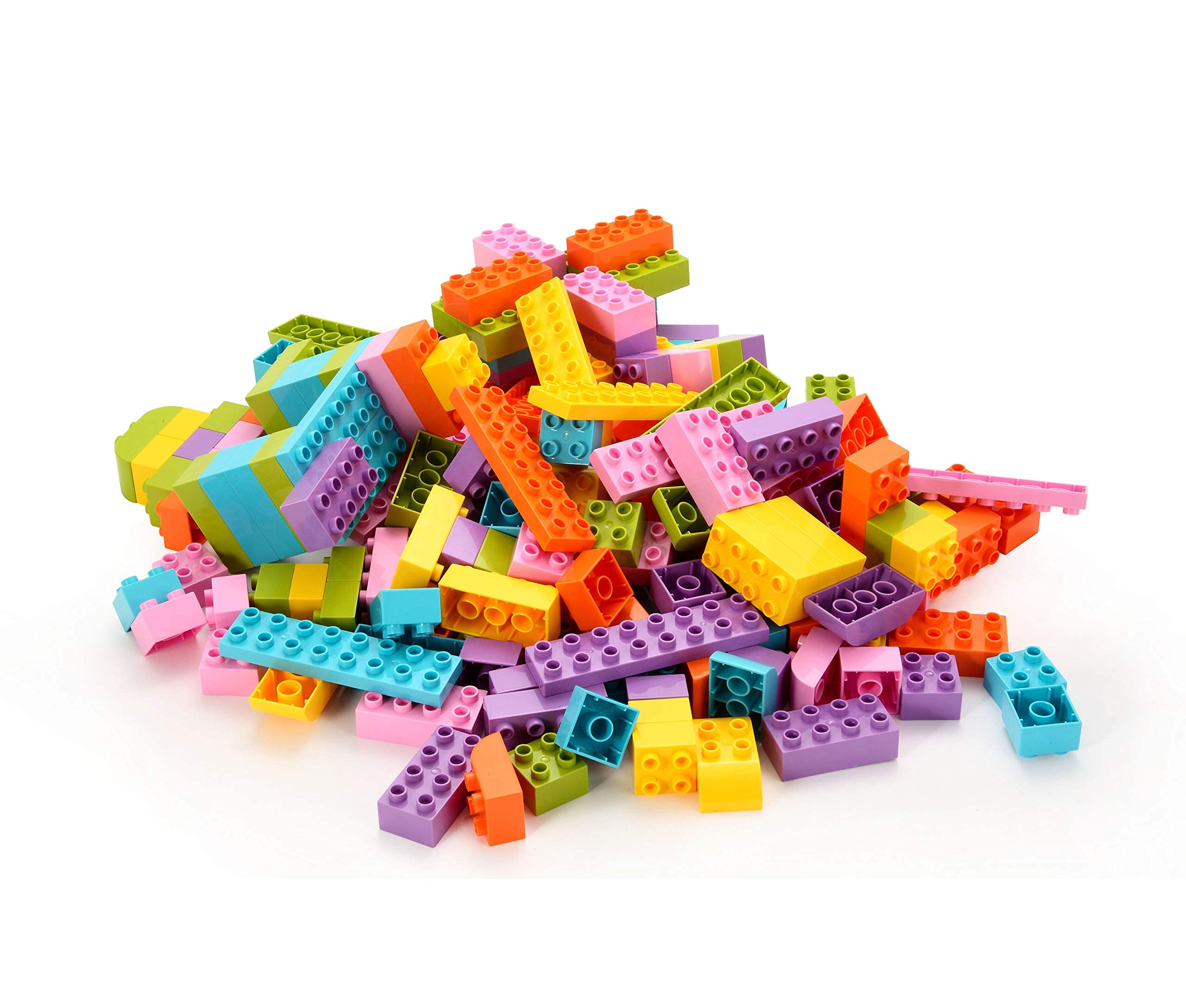 JOYIN 180 Pcs Kids Building Blocks, Toddler Building Bricks Set, 6 Colors 5 Shapes STEM Classic Basic Big Large Education Toy for Girls Boys 3-8 Years Christmas Birthday Gift