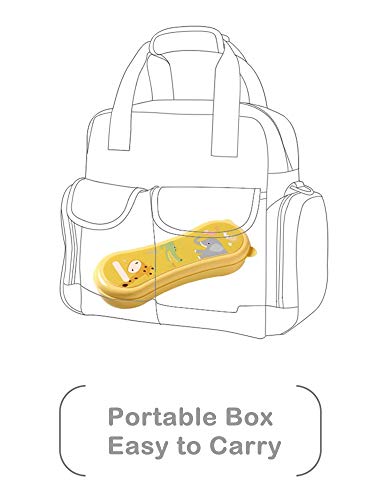Goryeo Baby Training Chopsticks for Kids - Kids Chopsticks Use Completely Harmless Material - Anti-dislocation Buckle Design - Includes Portable Box (Blue)