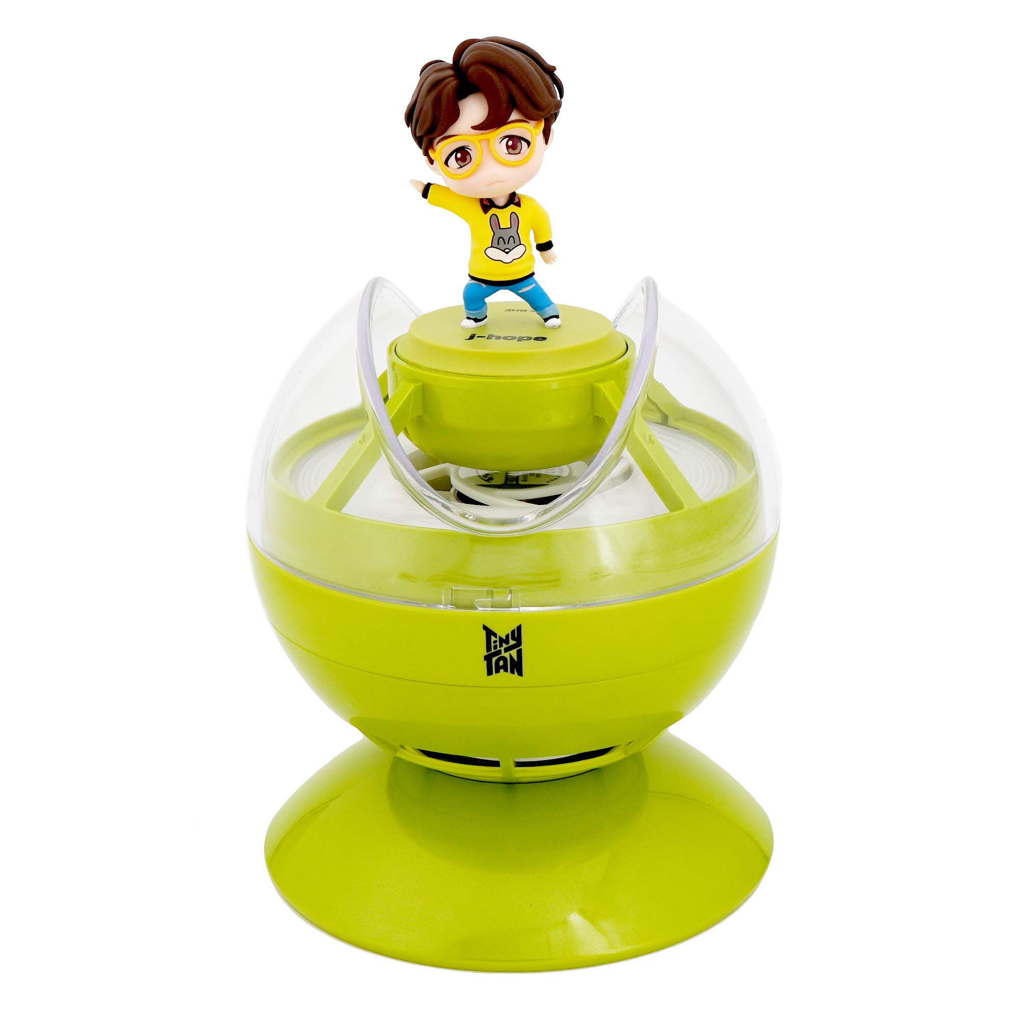 BTS TinyTAN j-hope Air Purifier e-Nano Film Filter with Real-Time Diagnosis 4-Stage LED for Allergies and Pets, Odor and Dust Eliminator for Home Office Desk