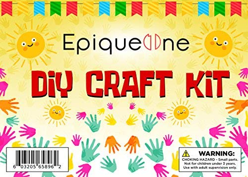 EPIQUEONE 1090-Piece Kids Art & Craft Supplies Set - Chenille Pipe Cleaners, Pom Poms, Googly Eyes, Craft Sticks, Buttons, and Sequins - Perfect for School Projects, DIY Hobbies, and Creative Play