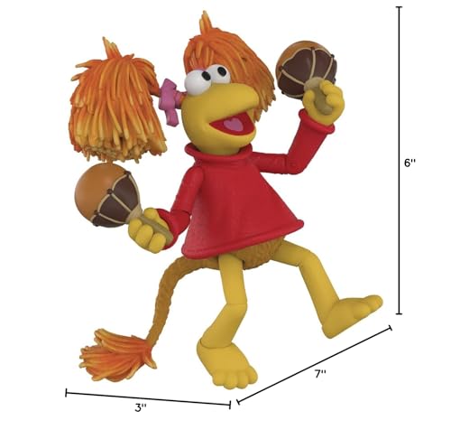 Boss Fight Studio Red, Fraggle Rock Collectible Action Figure β Highly Articulated Figurine - Accessories Including Hat, Magnifying Glass, Whistle, Maracas, Interchangeable Hands & Expression β 1:12