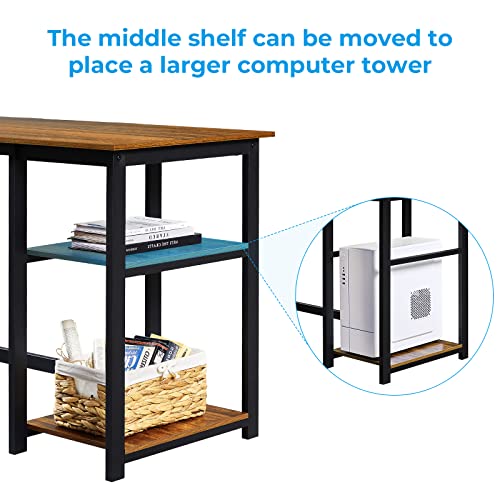 GreenForest Folding Desk No Assembly Required with Small Computer Desk 40 inch Home Office Work