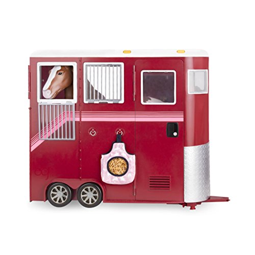 Our Generation by Battat- Mane Attraction Horse Trailer for 18" Dolls- Toy, Equestrian, Doll and Accessories for Ages 3 Years and Up