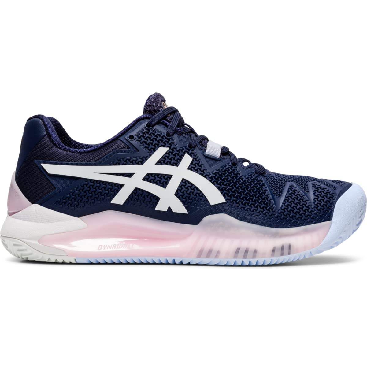 ASICS Women's Gel-Resolution 8 Clay Tennis Shoes, 8.5, Peacoat/White