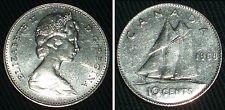 Canada 10 Cents 1968 Silver (.500) Coin - Elizabeth II 2nd portrait #2