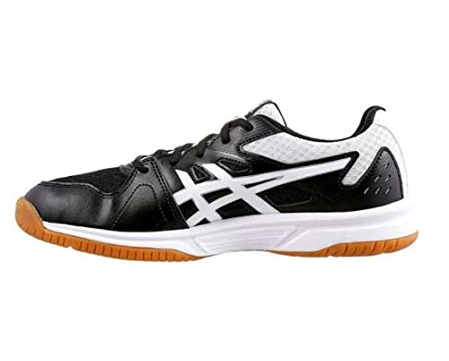 ASICS Women's Upcourt 3 Volleyball Shoes, 7.5, Black/White