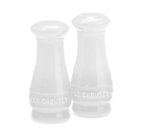 Le Creuset Stoneware Salt & Pepper Shakers Set of 2, 4 oz. each, White