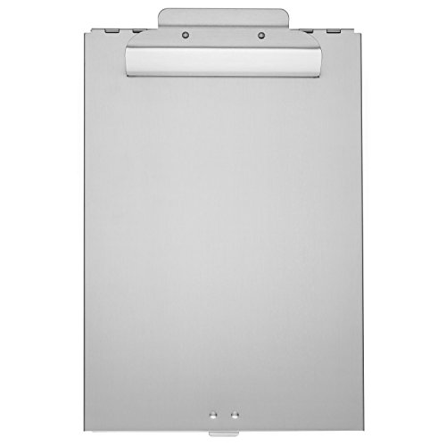 Blue Summit Supplies Aluminum Dual Storage Clipboard, 2 Compartments, Large Heavy Duty Clip for Letter Paper, Great for Office, Jobsite or Classroom