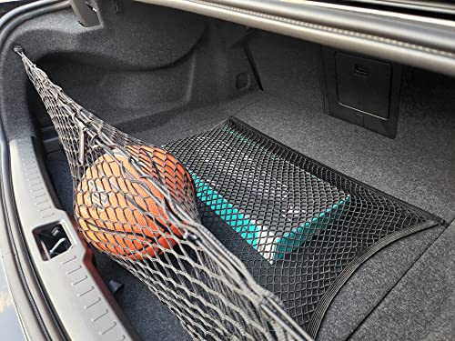 Envelope + Floor Style Automotive Elastic Trunk Cargo Net for Volvo S60 B5-2019-2023 - Premium Trunk Organizer and Storage - Luggage Net for Sedan - Car Organizer for Volvo S60 T8