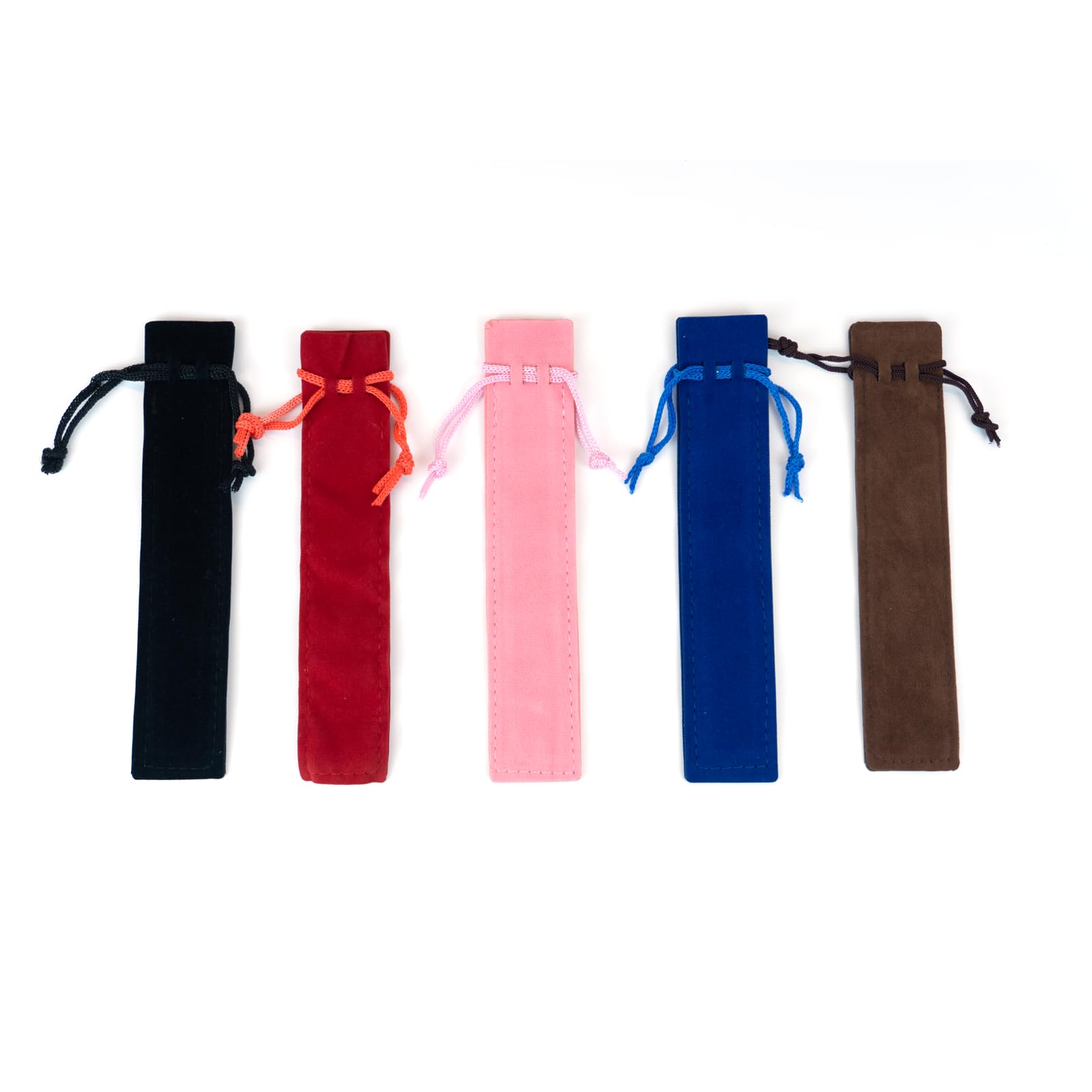 eHooyau Pencil Bag, 25 Pieces Pen Pouch Velvet Drawstring Pen Bag Velvet Case Pencil Bag for Pen and Pencil, Multicolor