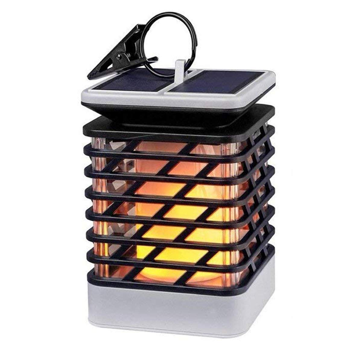 Espier Solar Lantern Outdoor Hanging 75 LED Dancing Flame Effect Solar Table Lights Umbrella Lights for Pathway Patio Yard Garden Decorative Waterproof Auto On/Off