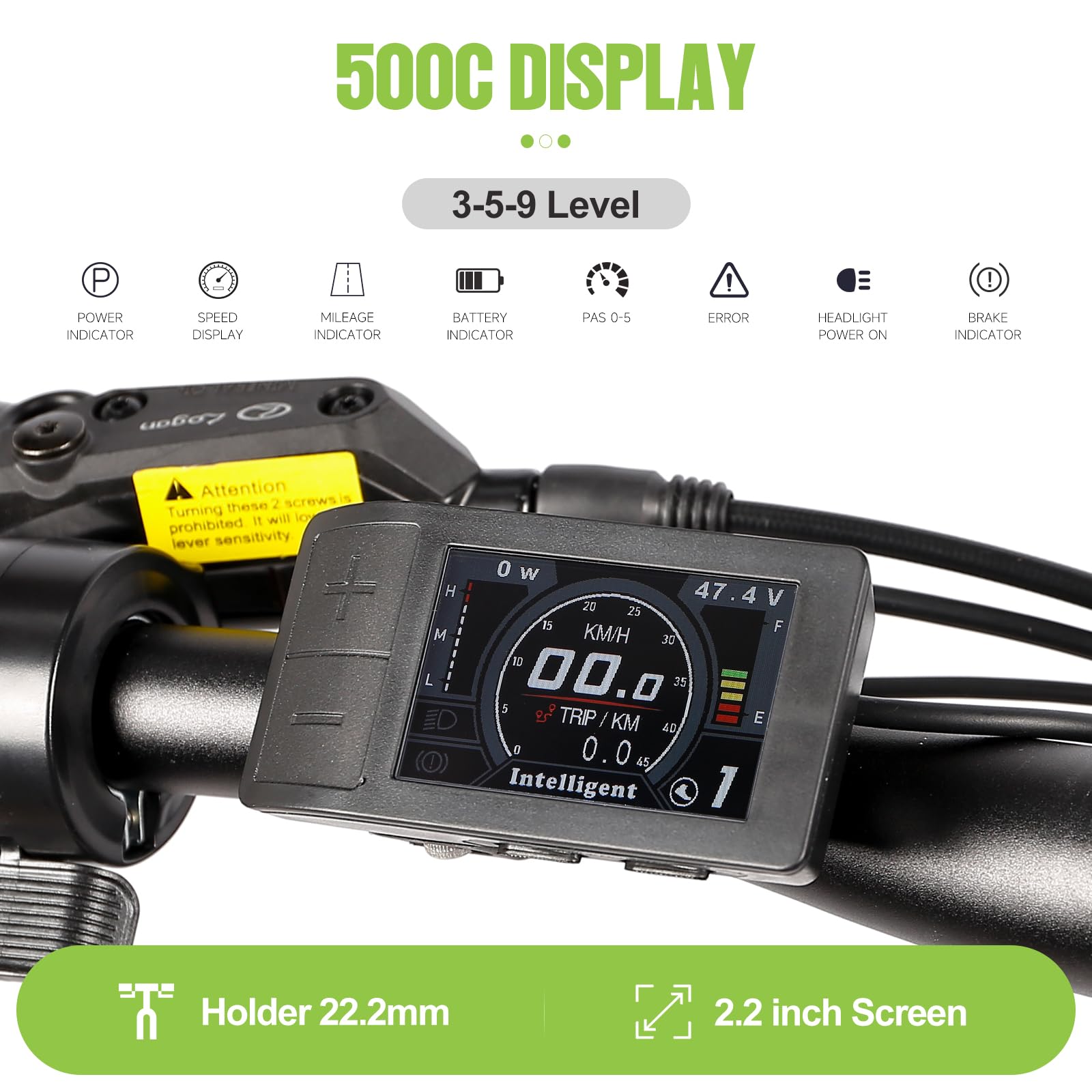 BAFANG BBS02B 36V/48V 500W Mid Drive Kit 48V Ebike Motor with DIY LCD Display/Controller Electric Bikes Conversion kit for Mountain Bike(500C Display,No Battery)