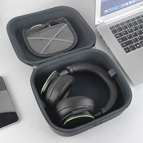 Linkidea Headphones Carrying Case Compatible with Skullcandy SLYR Pro, Sony PS5, Sennheiser PC373 Case, Replacement Protective Hard Shell Travel Bag with Cable, Charger Storage (Grey)