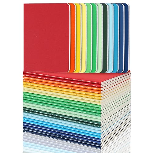 EOOUT 24pcs A6 Mini Notebooks Colorful Small Pocket Notebooks, 3.5x5.5 Inches Blank Notepad Journals for Kids Students Traveler School Supplies, 12 Colors