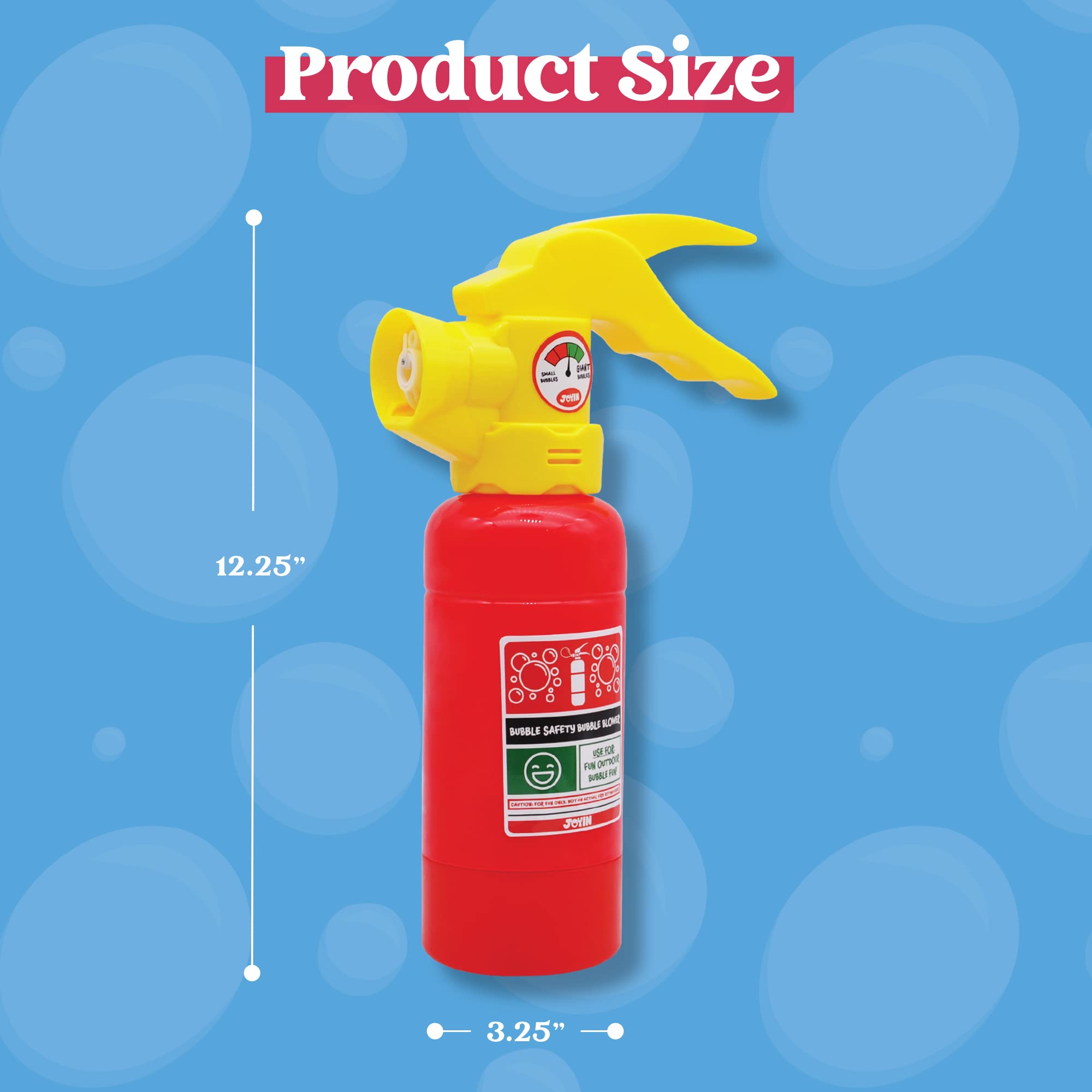 JOYIN Automatic Bubble Maker Fire Extinguisher Bubble Blower Machine with Bubble Solution (230 ml) for Kids, Indoor and Outdoor Play, Summer Themed Party and Birthday Gift