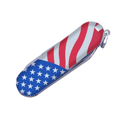 Swiss Eagle Premium Quality Classic Multi-Tool Army Knife - Compact - Tools In Your Pocket - US flag
