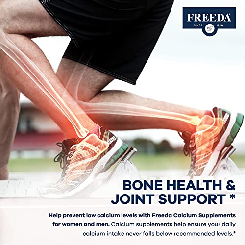 Freeda Calcium Gluconate - Kosher Vegan Calcium Supplement for Women & Men - Easy to Digest - Bone Health Supplement & Joint Support - Pure Calcium Supplement Without Vitamin D (500 Capsules)