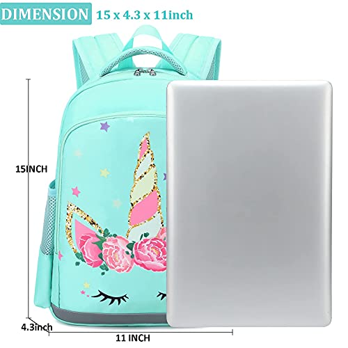 JIANYA Backpack for Girls Preschool Kindergarten Bookbag Kids School Backpack with Lunch Box Lightweight