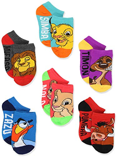 Disney The Lion King-Teen-Adult's 6 pack Socks Set (Shoe: 4-10 (Sock: 9-11), Blue/Multi)