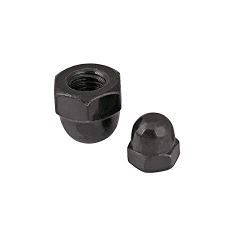 EPMANN Hex Acorn Cap Nuts M3~M12 Carbon Steel Ni-Plated/Black Zinc Plated Hexagon Cap Nuts Dome Cover Nuts Acorn Nuts (Color : Black Zinc Plated_M5(20pcs))
